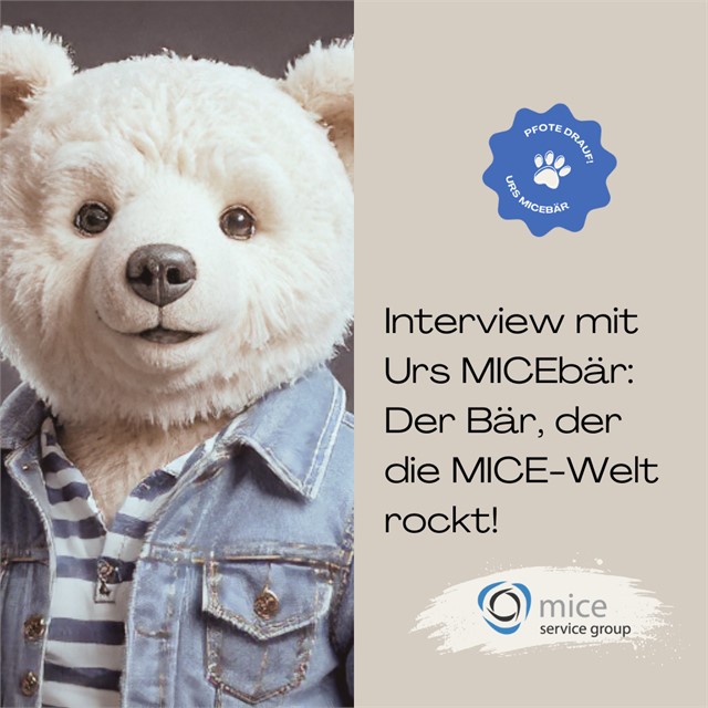 Interview mit Urs MICEbär: Der Bär, der die MICE-Welt aufmischt!